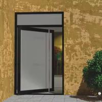China Aluminum Pivot Door with High-Quality 304 Stainless Steel Hardware and 4-12mm Glass Thickness for Sleek Minimalist Design for sale