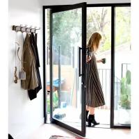 China Aluminum Pivot Door with High-Quality 304 Stainless Steel Hardware and 4-12mm Glass Thickness for Sleek Minimalist Design for sale