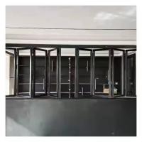 China Commercial Hurricane Proof Aluminum Folding Window with Customizable Glass Thickness and High Quality Hardware for sale