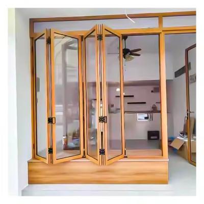 China Thermal Insulation Soundproof Aluminum Folding Window with 1.4mm Frame Thickness for sale