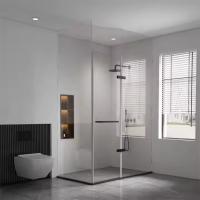 China Waterproof Easy Clean Low-Maintenance Aluminum Sliding Door with Tempered Glass Shower Panel for sale
