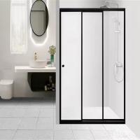 China Frameless 8mm Double Glass Aluminum Sliding Door with Good Sealing and Oil Fume Prevention for sale