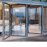 China Aluminum Folding Door with 6063-T5 Profile 1.8mm Thickness and 600-900mm Panel Width Bifold Patio Door for sale