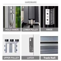 China Sound Proof Water Proof Insulated Aluminum Folding Door with 6063-T5 Profile and 6m Max Height for sale