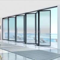 China Sound Proof Water Proof Insulated Aluminum Folding Door with 6063-T5 Profile and 6m Max Height for sale