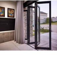 China Sound Proof Water Proof Insulated Aluminum Folding Door with 6063-T5 Profile and 6m Max Height for sale