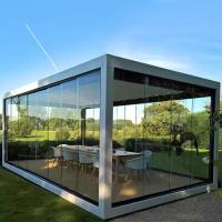 China Frameless Tempered Glass Aluminum Folding Door Customizable for Modern Spaces for sale