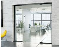 China Frameless Glass Wall with 10 Years Warranty and 8mm or 10mm Tempered Glass for Full View Transparency for sale