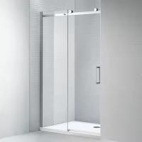 China Waterproof Frameless Shower Door with 6mm and 8mm Tempered Glass and Stainless Steel Hardware for sale