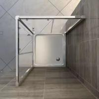 China Waterproof Frameless Shower Door with 6mm and 8mm Tempered Glass and Stainless Steel Hardware for sale