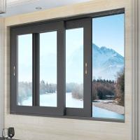 China Thermal Break Wind Resistant Sunscreen Aluminum Sliding Window With Tempered Glass for sale