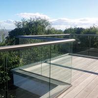 China Modern Design 12mm Toughened Glass U Channel Railing with Five Years Warranty and Weather Resistant Finish for sale