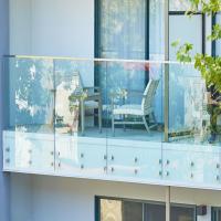 China Frameless Glass Balcony Railings with 8-12mm Tempered Glass and 0.8m-1.2m Height Customizable Standoff Railing System for sale