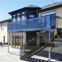 China Frameless Glass Balcony Railings with 8-12mm Tempered Glass and 0.8m-1.2m Height Customizable Standoff Railing System for sale