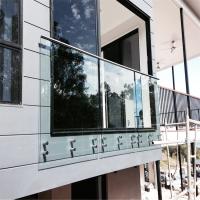 China Frameless Glass Balcony Railings with 8-12mm Tempered Glass and 0.8m-1.2m Height Customizable Standoff Railing System for sale