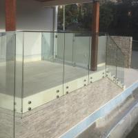 China Frameless Glass Balcony Railings with 8-12mm Tempered Glass and 0.8m-1.2m Height Customizable Standoff Railing System for sale