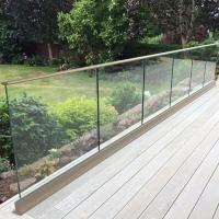 China Customizable Aluminum U Channel Glass Railing with Tempered Glass and Powder Coated Finish for sale