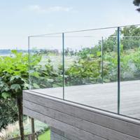 China 10mm 12mm 6+6mm Tempered Glass U Channel Glass Railing Frameless Glass Balustrade for sale