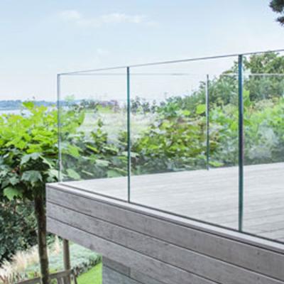 China 10mm 12mm 6+6mm Tempered Glass U Channel Glass Railing Frameless Glass Balustrade for sale