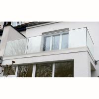 China 10mm 12mm 6+6mm Tempered Glass U Channel Glass Railing Frameless Glass Balustrade for sale