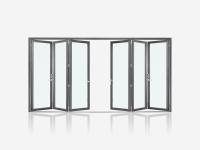 China Robust Stackable Aluminum Folding Door with 50 Years Life Span and Fluorocarbon Spraying for sale