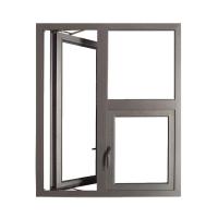 China Cheap Security Solid Beveled Single Tempered Glass Outward Swinging Windows System Design Price For Sale for sale