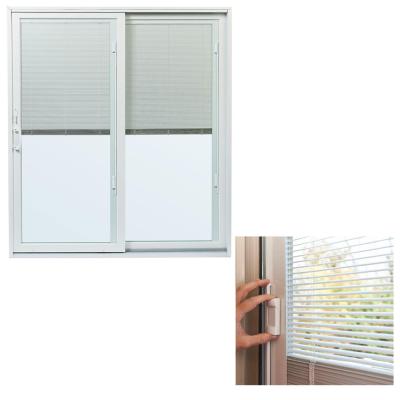 China New Design Aluminum Alloy Insulated Glass Inward Swing Casement Windows With Inner Blind for sale