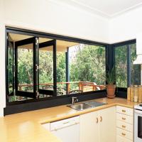 China Frameless Double Glazing Glass Sheet Folding Windows Design With Accessories Manufacturing Company for sale