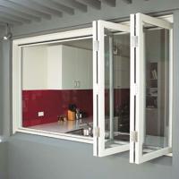 China Frameless Double Glazing Glass Sheet Folding Windows Design With Accessories Manufacturing Company for sale