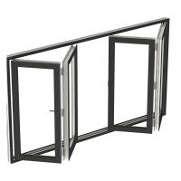 China Frameless Double Glazing Glass Sheet Folding Windows Design With Accessories Manufacturing Company for sale