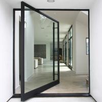 China 6+6mm 8+8mm Clear Tempered Laminated Glass Iron Steel Security Pivot Door for sale