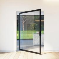 China 6+6mm 8+8mm Clear Tempered Laminated Glass Iron Steel Security Pivot Door for sale