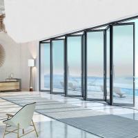China Aluminium Framed Removable And Sliding Folding Patio Bifold Glass Doors System for sale