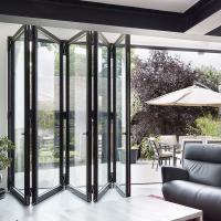 China Aluminium Framed Removable And Sliding Folding Patio Bifold Glass Doors System for sale