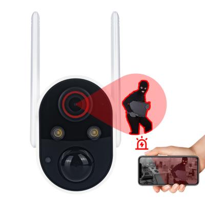China Wireless Outdoor Waterproof Security Camera With Solar Panel 8000Mah Battery for sale