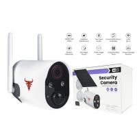 China Wireless Outdoor Waterproof Security Camera With Solar Panel 8000Mah Battery for sale