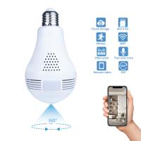 China Smart 1.3MP Light Bulb Panoramic Camera , Wireless Fisheye Surveillance Camera for sale