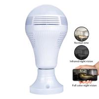 China 360 Degree Wifi Light Bulb Security Camera 960P Panoramic With E27 Lamp Holder for sale