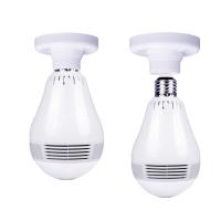 China 960P 130W Pixel 360 Fisheye Security Camera , Wifi IP Surveillance Light Bulb Camera for sale