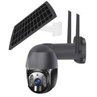 China 30M IR Distance IP66 Wifi PTZ Camera , 10W Solar Dome Camera White Black Color for sale