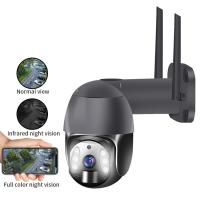 China 30M IR Distance IP66 Wifi PTZ Camera , 10W Solar Dome Camera White Black Color for sale