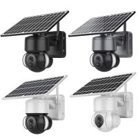 China Dome Surveillance 4G Solar Camera Grey White Black Color With Built In Battery Power for sale