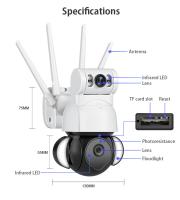China Antenna ABS Material PTZ Camera Outdoor White Color For Dam Orchard Monitoring for sale