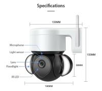 China Ultra Clear 8MP Security Camera , Wireless Floodlight Camera With Email Alarm for sale