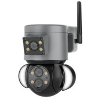 China 2 Inch 10X Zoom Multi Lens Security Camera With Floodlight Wide Angle View for sale