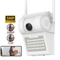 China 2MP 5MP Outdoor Smart Wireless Wifi Camera Waterproof For Wall Yard Lamp for sale