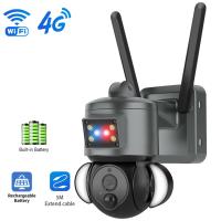 China IP65 Waterproof 4G Solar Wifi Camera With Red Blue Alert Lighting for sale