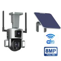 China 10x Optical Dual Lens 4G Solar Camera Wireless With Full Colour LED Night Vision for sale