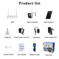 China 4MP Security Camera System Surveillance Battery Powered With Solar Panels for sale