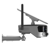 China 4K 4G LTE Cellular 4G Solar Camera Wireless With Solar Panel Dual Lens for sale